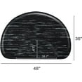 OmySalon Anti-Fatigue Black Salon Mat for Hair Stylists, 3'x4', Round ...