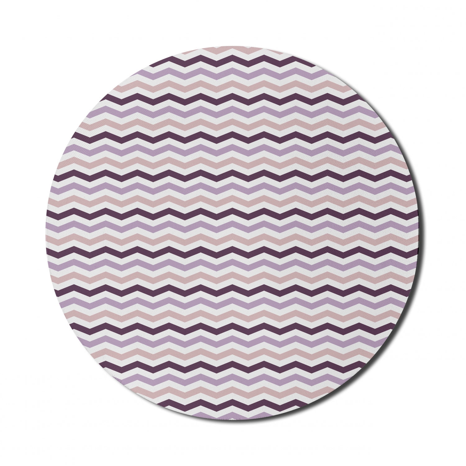 Eggplant Mouse Pad for Computers, Sea Ocean Wave Inspired Zig Zag Image in Purple Tones Art ...