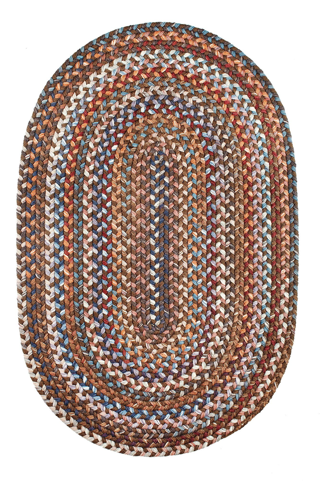 Brown Rug Braided Textured Design 3ft. X 5ft. Casual Reversible Thick ...