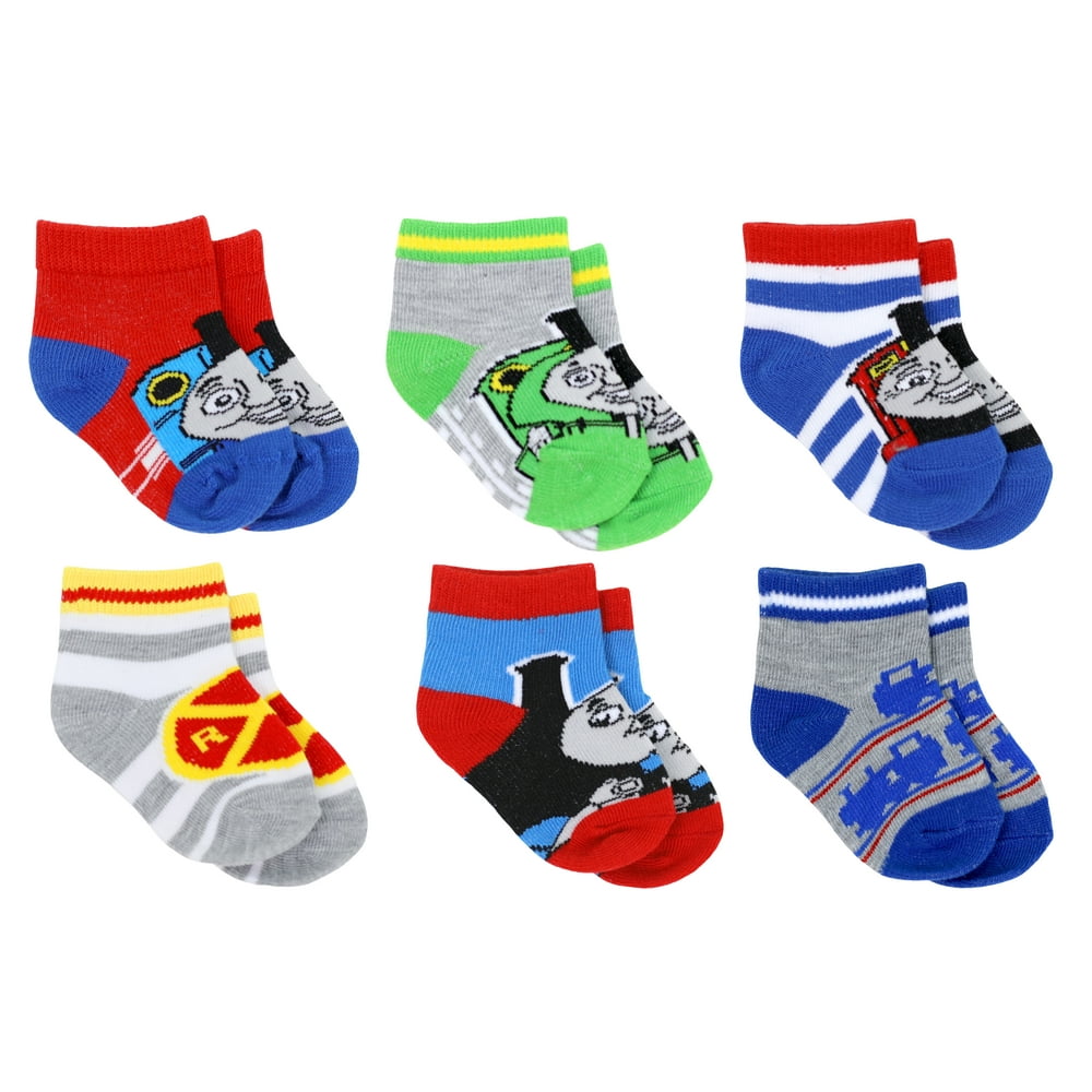 Thomas & Friends - Thomas & Friends 6 Pack Character Faces Ankle Socks ...