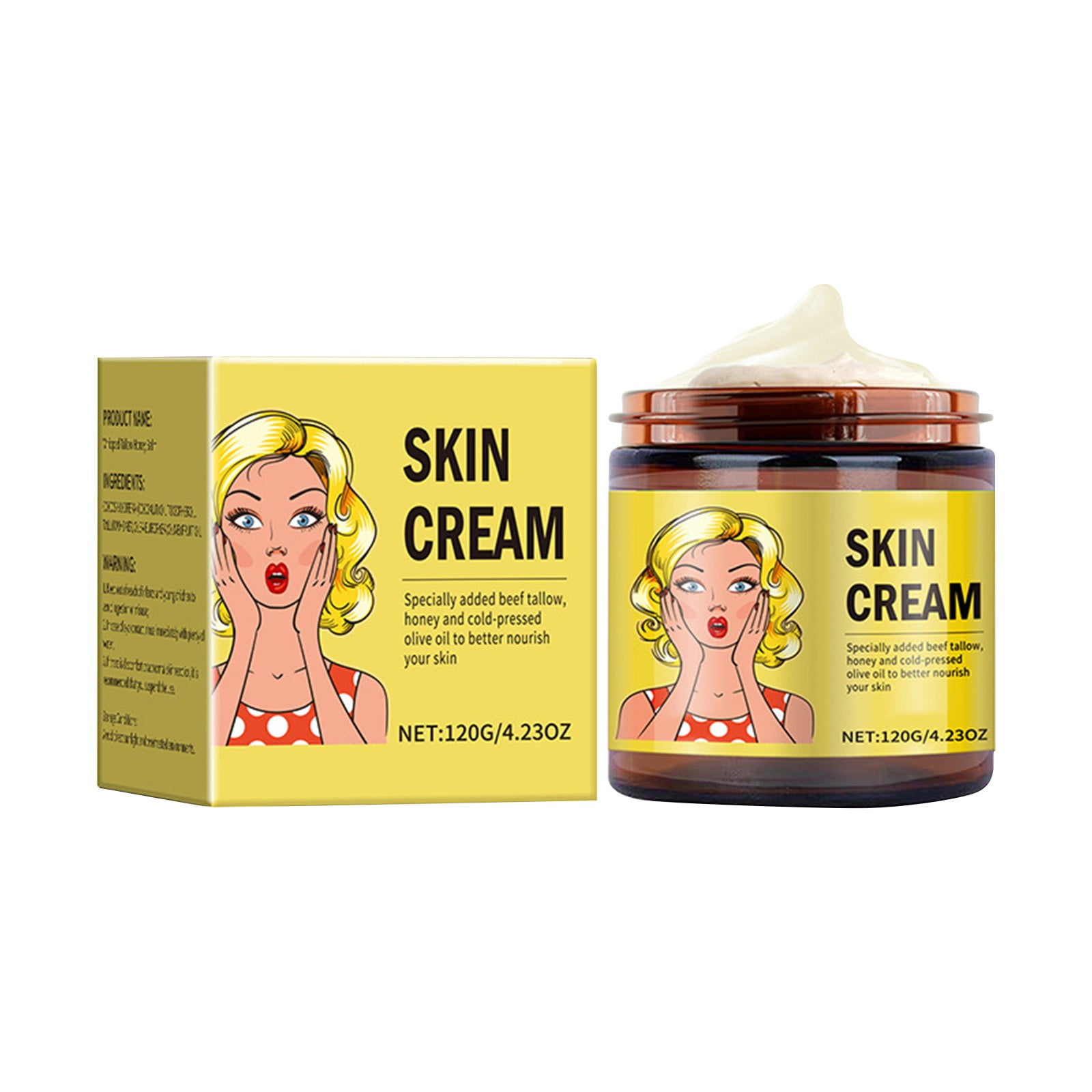 Crema facial CZ TRADE con pasta de cúrcuma y grasa de vaca 120 g ...