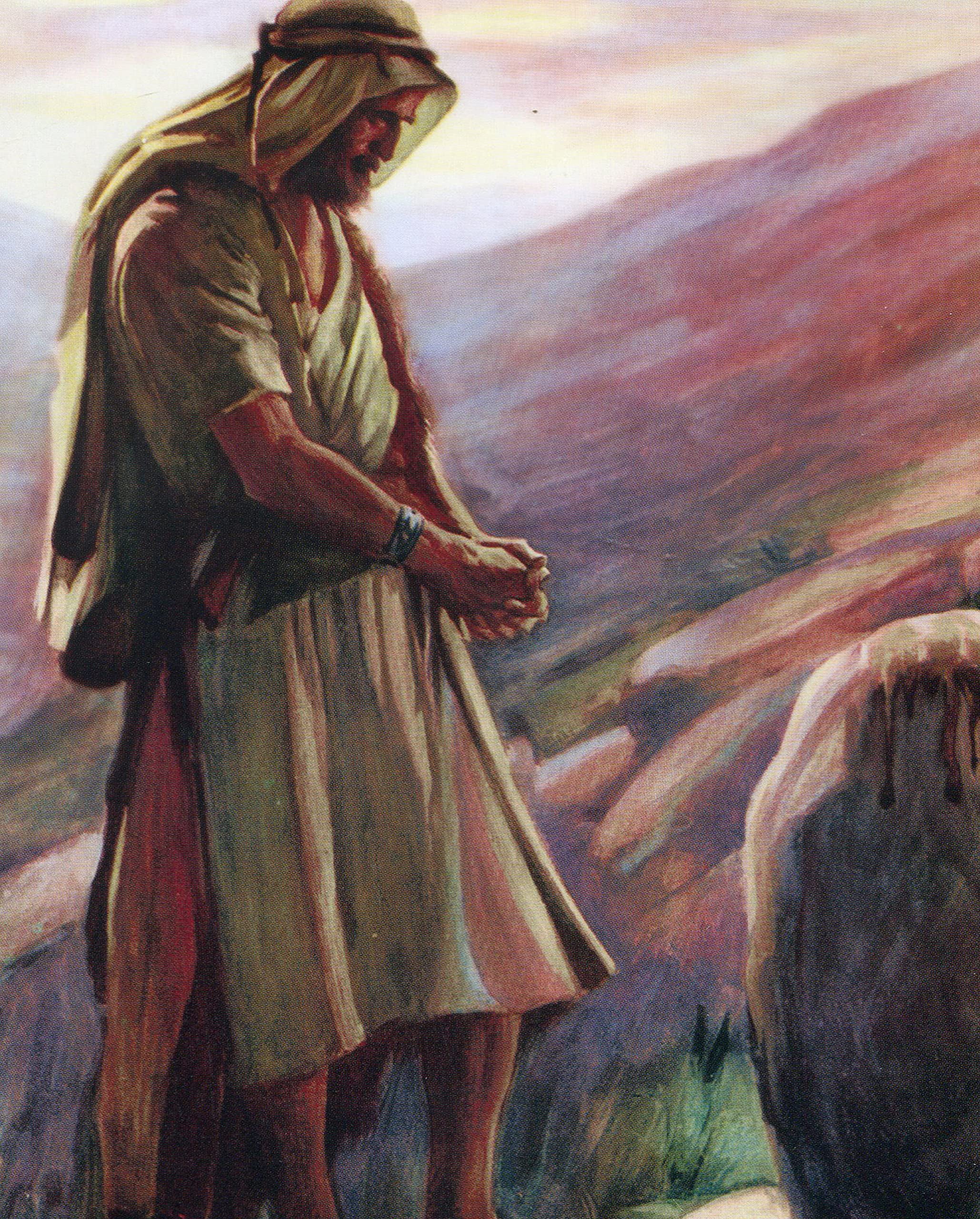 Catholic print picture - Jacob and Esau C- 8" x 10" ready to be framed ...