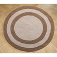 Saffron Fabs Bath Rug, 36" Round, Two Tone Reversible Solid Color ...