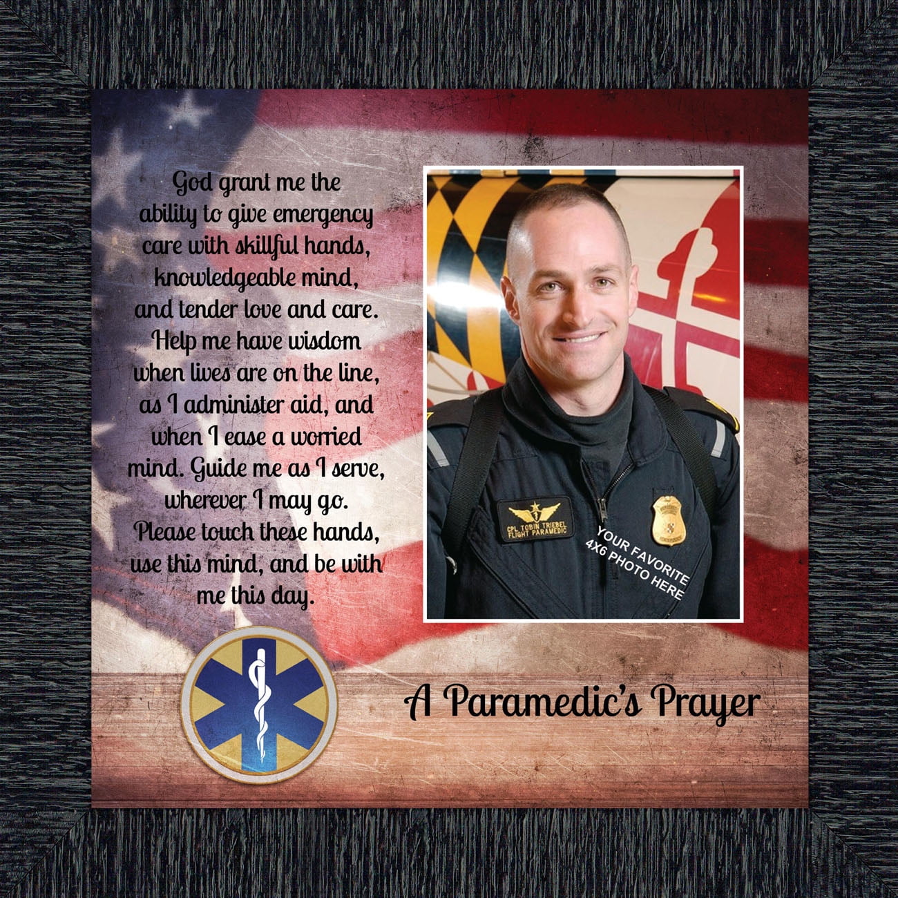 Prayer for the Paramedic Framed Poem, First Responders Gift, EMS, EMT ...
