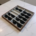 AOOOWER Elegant Wood Eyeglass Display Case With Soft Lining For Home ...