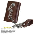 Leatherboss Genuine Leather Men Motorcycle Trifold Wallet Chain Biker ...