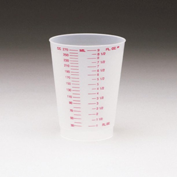 Medegen 9 oz. Graduated Drinking Cup, Tumbler, Translucent Plastic ...