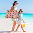 20.5"x15" Large Beach Tote Bag with Rope Handles, Waterproof Nylon ...
