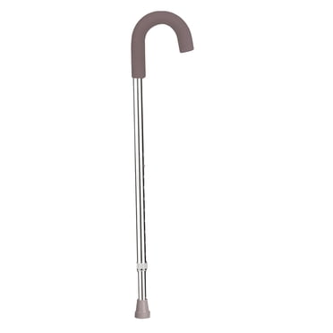 Curved handle adjustable aluminum cane, 6ea - Walmart.com