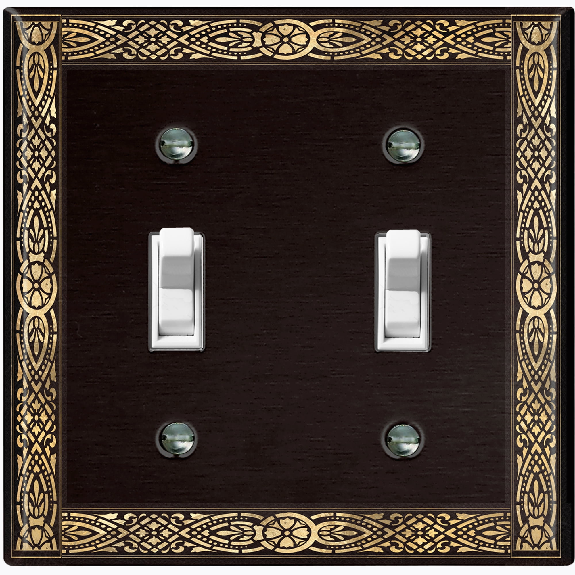 Metal Light Switch Plate Outlet Cover (French Victorian Frame - Double ...