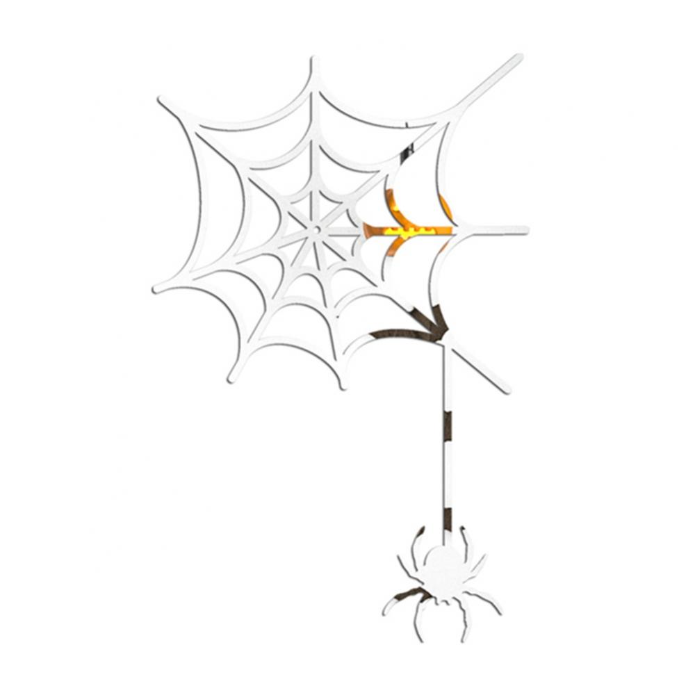 Bangus Halloween Spider Skull Wall Decor Decal 3D Self-Adhesive Mirror ...