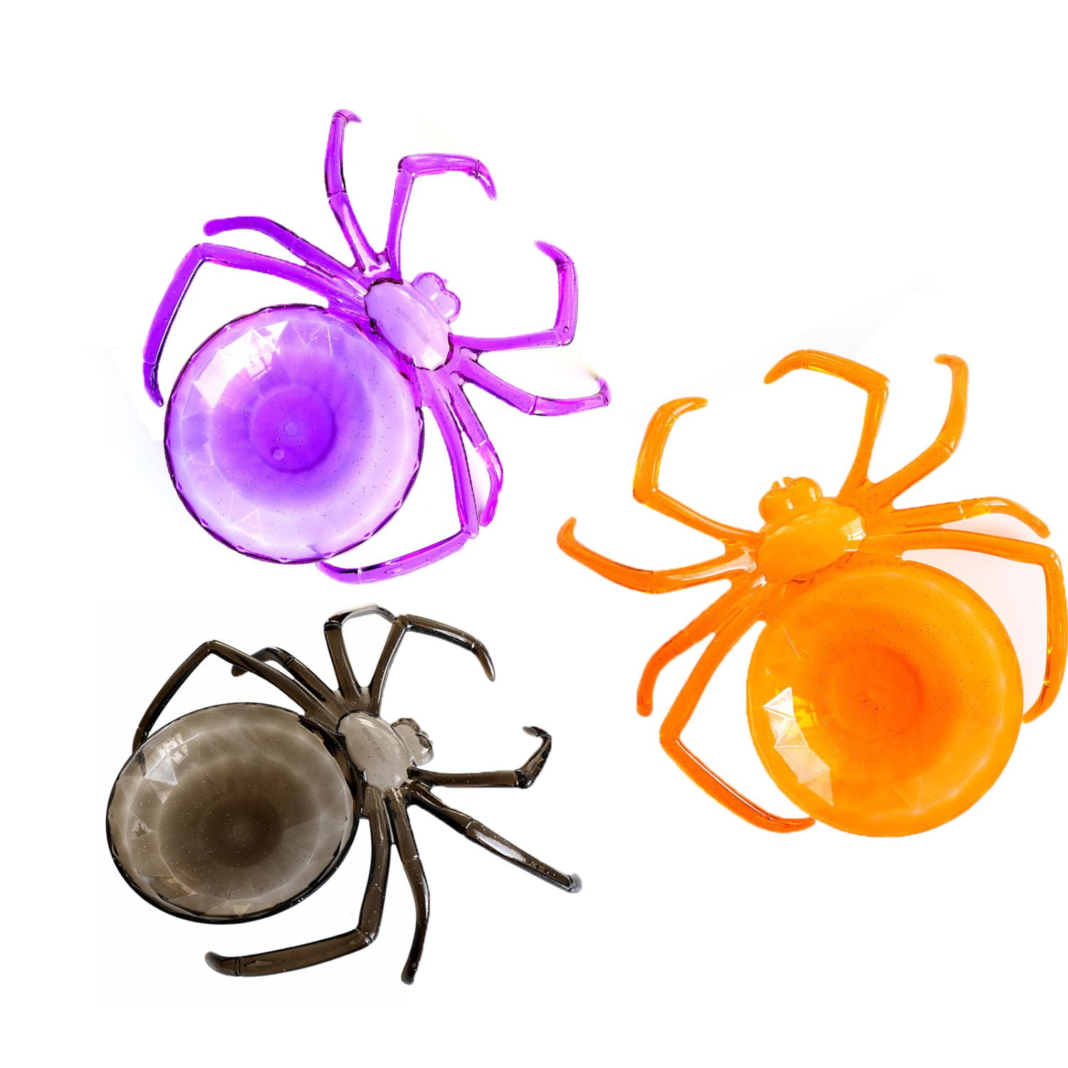 3 Pack Spider Candy Dishes Halloween Spider Bowl Plastic Fruit Tray ...