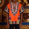 Bibifish Mens Crew Neck T-Shirts African Tribal Dashiki Print Short ...