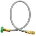 Hose Water Garden Extension Metal Steel Flexible Stainless 3ft Short