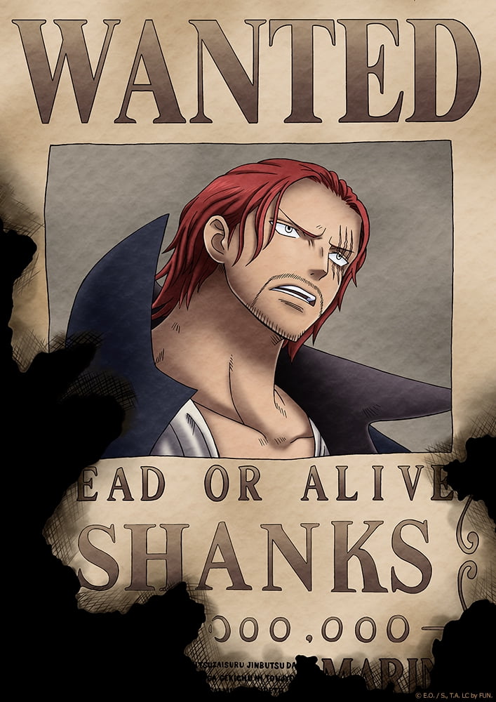 Shanks One Piece Wanted Poster