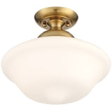 Regency Hill Modern Ceiling Light Semi Flush Mount Fixture 12 3/4" Wide ...