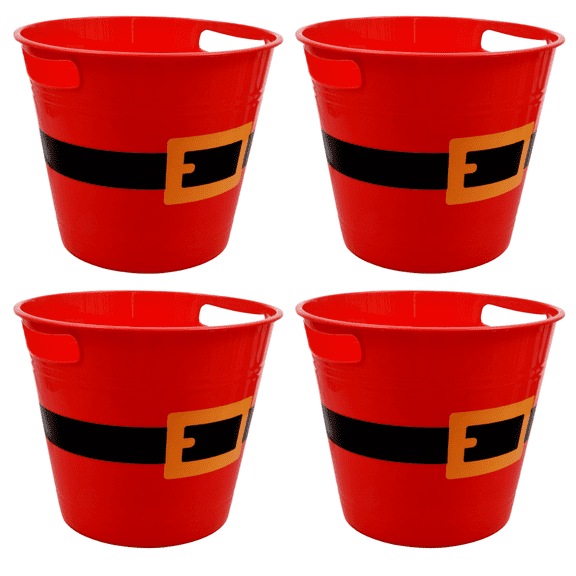Red Santa Belt Holiday Bucket - Walmart.com