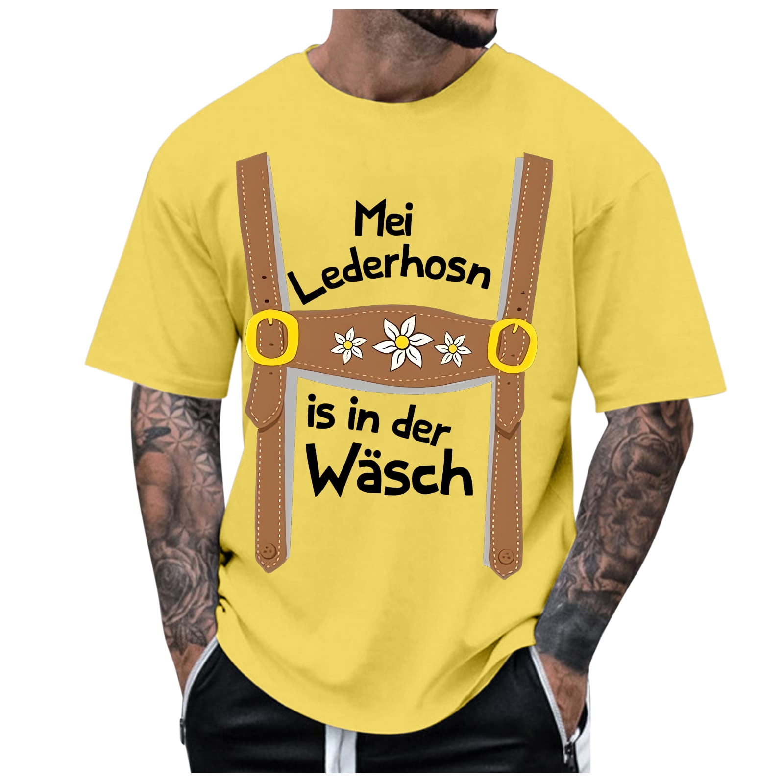Click here for Hnmkiu Mens Oktoberfest T-Shirt With Humorous Leat... prices