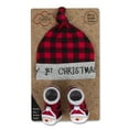 Baby Essentials My First Christmas Beanie Hat and Plush Rattle Santa ...