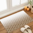 Abstract Art Door Mat Classic Brown Line Gradient Texture Non Slip ...