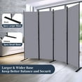 JVVMNJLK Folding Privacy Screen, Steel Room Divider, 88''W x 72''H ...