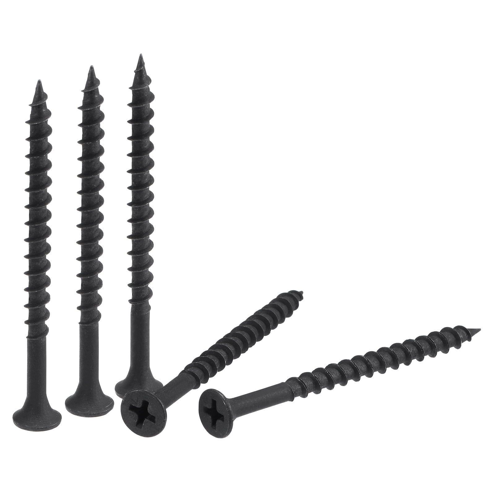 uxcell-8-x-2-23-64-inch-wood-screws-carbon-steel-self-tapping-black-50