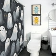 Halloween Ghosts Horror Pumpkin Shower Curtain Fabric Bathroom Decor ...