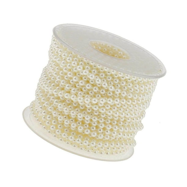 kurtrusly 20 Meters Pearl Beads Chain Ribbon Trim for Wedding Decor DIY ...