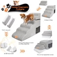 Topmart Large Soft 6-Step Pet Stairs for Dogs, High-Density Sponge, For ...