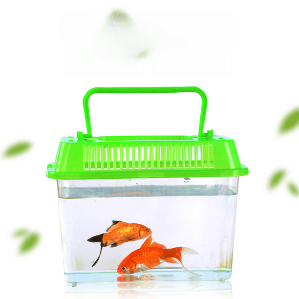 Mini pecera de plástico, caja portátil para tortugas, caja para ...