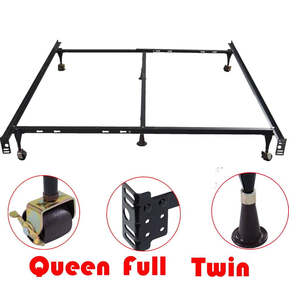 Ktaxon Adjustable Metal Bed Frame Queen Full Twin Size W/ Center ...