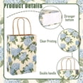 24Pcs Hydrangea Kraft Paper Bags Spring Summer Blue Floral Treat Gift ...
