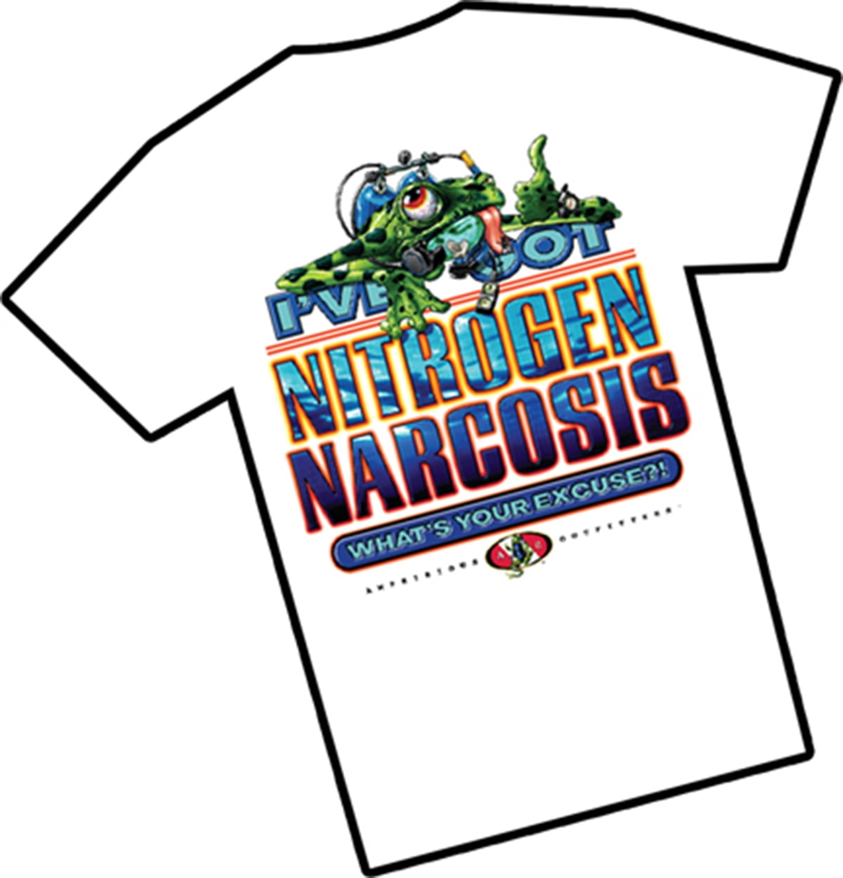 Amphibious Outfitters T-shirt - Scuba Diving Frog - Nitrogen Narcosis ...