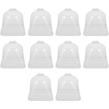 10 Pcs Humidity Dome Plants Dome Protective Garden Cloche Plastic Mini ...