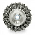 Standard Twist Knot Wire Wheel, 4 in D x 1/2 W, .02 Stainless, 1/2-3/8 ...
