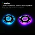 2 PCS 7 Colorful LED Car Cup Holder USB Charging Mat Coaster Pad ...
