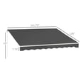 12x10ft Electric Retractable Awning - Remote & Crank Control - Black ...