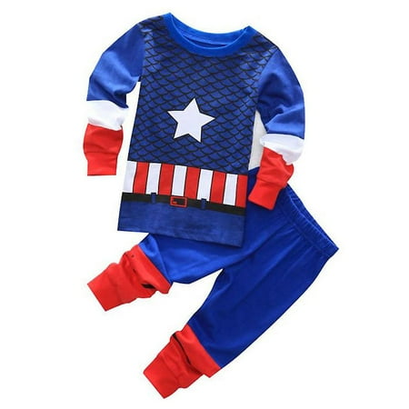 Superhero Pyjamas Kids Boys Sleepwear Nightwear Pajamas Pjs Set Outfit ...