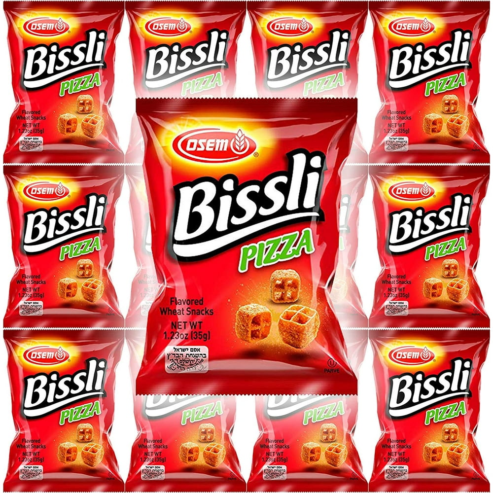 Osem Bissli Pizza Flavored Crunchy Wheat Snack -No Food Coloring or ...