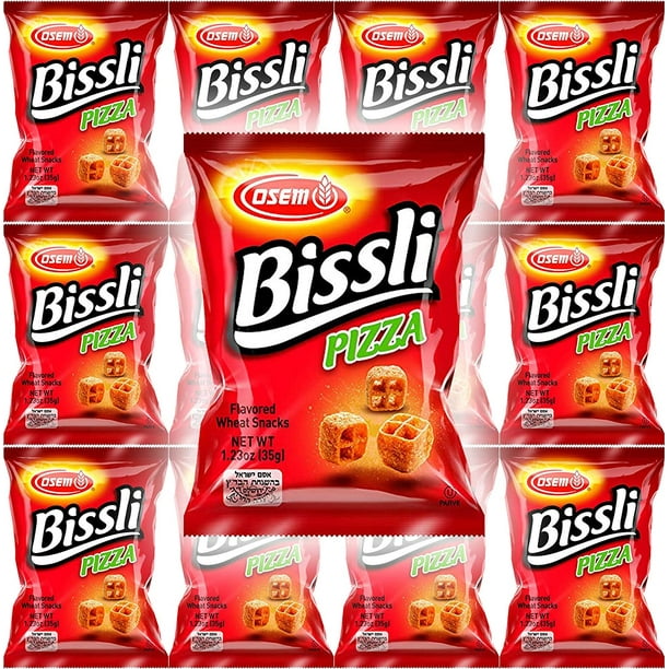 Osem Bissli Pizza Flavored Crunchy Wheat Snack -No Food Coloring or ...