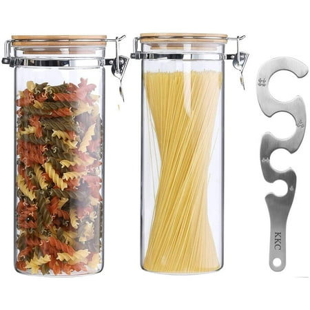 Glass Pasta Storage Containers with Measuring Tool,Glass Spaghetti ...