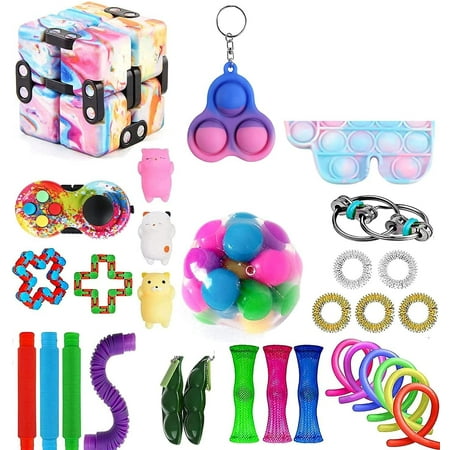 Fidget Toy Pack 30 PCS Sensory Fidget Toys Packs with Simple Dimple ...