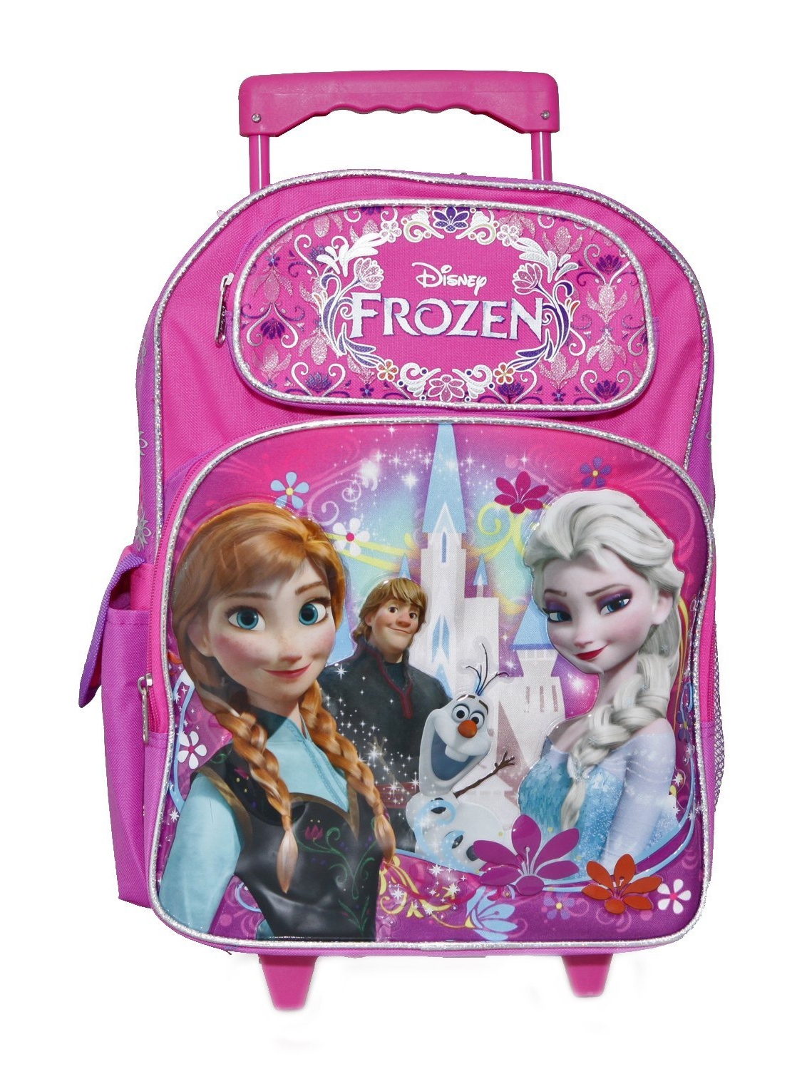 New Ruz Frozen Anna & Elsa Rolling Backpack Bag-Pink - Walmart.com