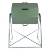 Jora Composter 33 Gal Outdoor Dual Chamber Steel Rotating Tumbler Metal ...