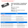HVAC Control Module - Compatible with 2017 - 2019 Chevy Silverado 2500 ...