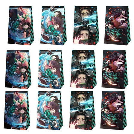 12 Pack Demon Slayer Party Favors Gift Bags for Anime Fans Demon Slayer ...