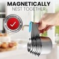 Magnetic Stainless Steel Measuring Cups Set, Patented Design, Easy to ...