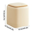 TOUMENY Push Button Trash Can, Compact Desktop Wastebasket for Bedside ...