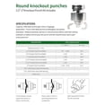 Ratchet Knockout Hole Punch Driver Kit, 1/2" to 2" Slug-Buster Knockout ...