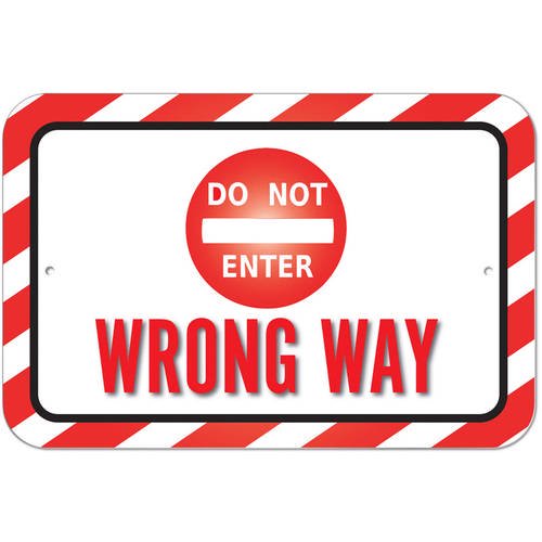Do Not Enter Wrong Way Sign Walmart do-not-enter-wrong-way-sign-walmart
